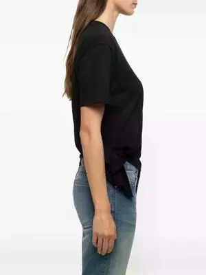 Zadig&Voltaire Asymmetric Strass-embellished T-shirt
