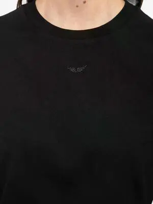 Zadig&Voltaire Asymmetric Strass-embellished T-shirt
