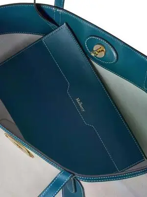 Mulberry Bayswater Canvas Tote Bag With Leather Trim And Postman's Lock