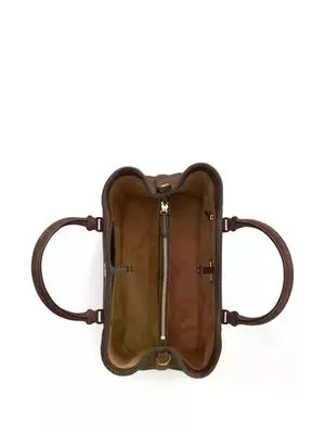 Ralph Lauren Marcy Perforated Suede Satchel Bag