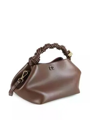 GANNI Small Braided-handle Tote Bag - Brown