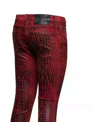 John Richmond Crocodile-print Fla Trousers