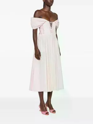 Philosophy Di Lorenzo Serafini Off-shoulder Lace-up Dress