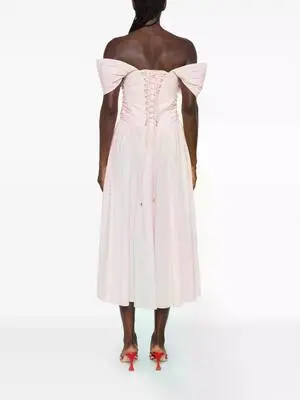 Philosophy Di Lorenzo Serafini Off-shoulder Lace-up Dress