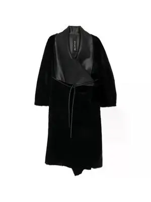BLANCHA Shearling And Leather Panel Coat