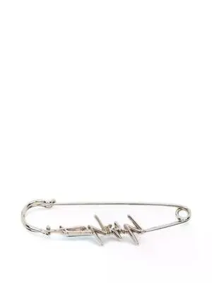 Yohji Yamamoto Tone Safety Pin Brooch - Silver