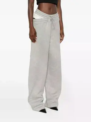 Attico Layered Waistband Drawstring Track Pants