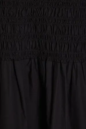 GANNI Shirred Cottonpoplin Mini Dress