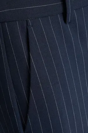 Maje Pinstriped Woolblend Twill Wideleg Pants