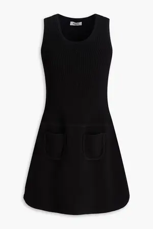 Sandro Ribbedknit Mini Dress - Black