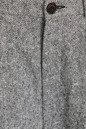ANINE BING Carrie Pleated Woolblend Tweed Wideleg Pants