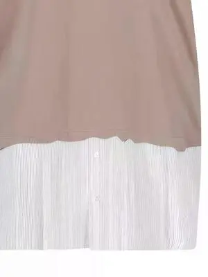 MAISON MARGIELA Layered Mini Dress With Pinstripe Detail - Neutrals
