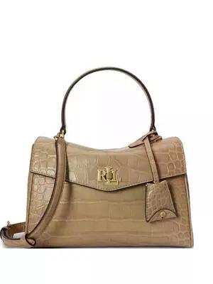 Ralph Lauren Farrah Crocodile-embossed Leather Tote Bag