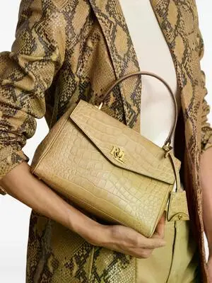 Ralph Lauren Farrah Crocodile-embossed Leather Tote Bag