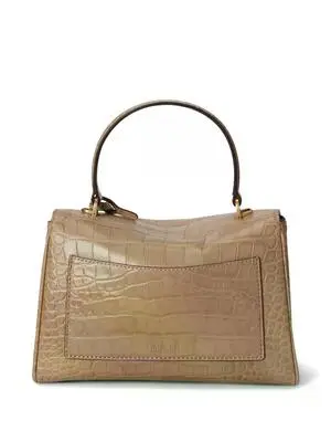 Ralph Lauren Farrah Crocodile-embossed Leather Tote Bag