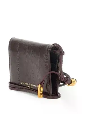 GIANNI CHIARINI Eel-effect Leather Card Holder