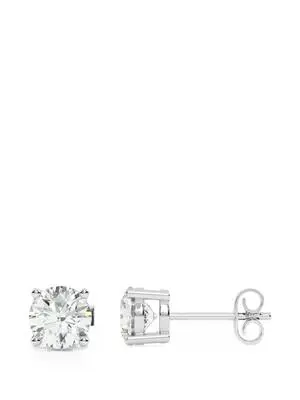 DIAMOND ESSENTIALS Laboratory-grown Diamond Solitaire Stud Earrings - Silver