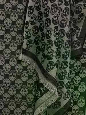 Alexander McQueen Skull-pattern Fringed Scarf