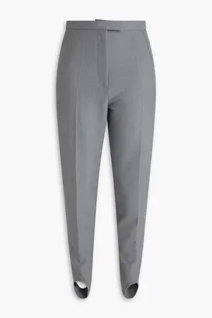 Dries Van Noten Woolblend Tapered Stirrup Pants - Gray