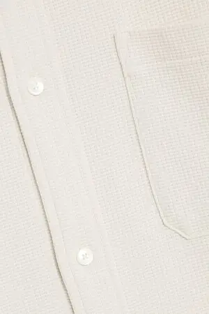 FRAME Waffleknit Cotton Shirt - Ecru