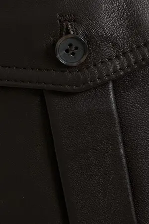 FRAME Leather Shorts
