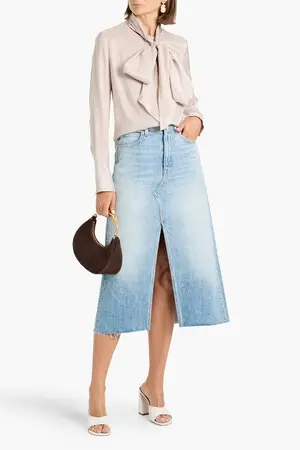 Adam Lippes Lee Tieneck Striped Silk Blouse