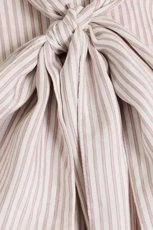 Adam Lippes Lee Tieneck Striped Silk Blouse