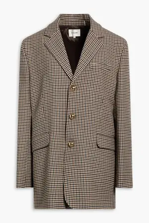 FRAME Houndstooth Tweed Blazer - Beige