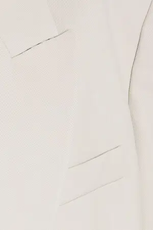 Victoria Beckham Double-breasted Twill Blazer - Stone