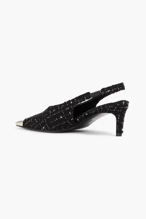 ANINE BING Nina Tweed Slingback Pumps