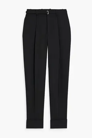 FRAME The Cuffed Twill Tapered Pants - Black