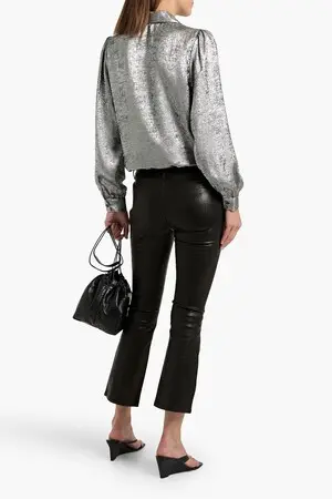 FRAME Le Crop Mini Boot Leather Bootcut Pants