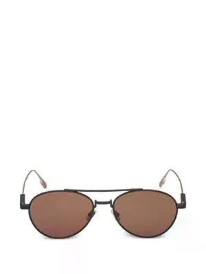 Zegna Round Frame Sunglasses - Black