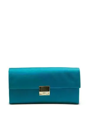 TOM FORD Satin Finish Logo Plaque Clutch - Blue