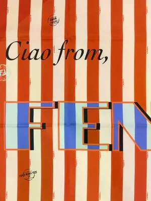 Fendi Pequin-print Silk Scarf