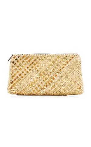 THE ROW Alla Raffia Clutch - Neutral