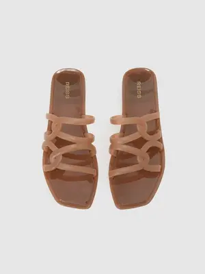 REISS Juliette Interlocking Jelly Slide Sandals