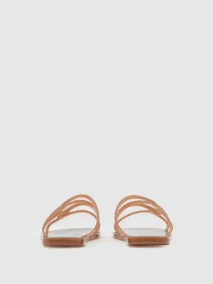 REISS Juliette Interlocking Jelly Slide Sandals