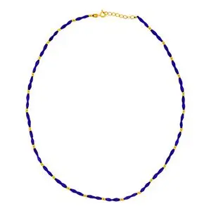 1610ISTANBUL Summer Lapis Lazuli Necklace - Gold