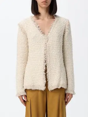 TWINSET Cotton Bouclé Jacket - Ivory