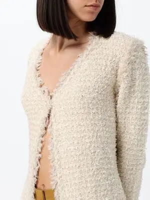 TWINSET Cotton Bouclé Jacket - Ivory