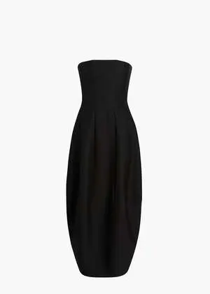 Khaite Stela Strapless Sculptural Cady Dress