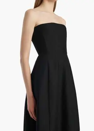 Khaite Stela Strapless Sculptural Cady Dress
