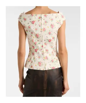 SHUSHU/TONG Bow Detail Floral Print Top - No