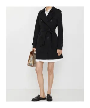 Burberry Double Breasted Belted Trench Coat