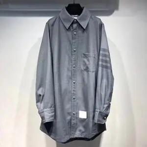 Thom Browne Flannel Tonal 4-bar Shirt Jacket