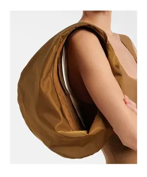 Khaite Olivia Medium Suede-trimmed Shoulder Bag