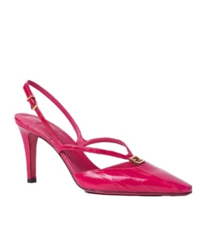 Fendi Patent Leather Slingbacks - Fuchsia