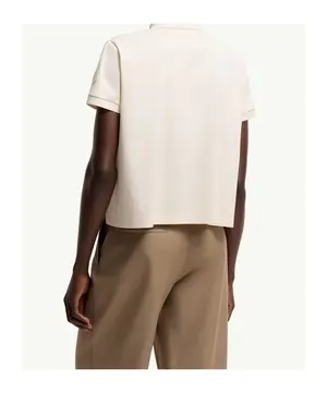 Moncler Grosgrain Logo Cotton Polo Shirt
