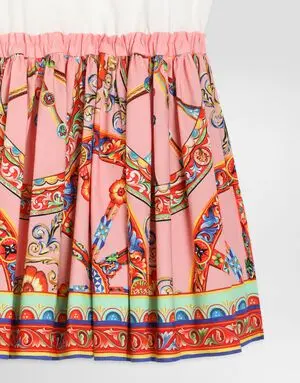 Dolce & Gabbana Carretto Print Mix-material Dress